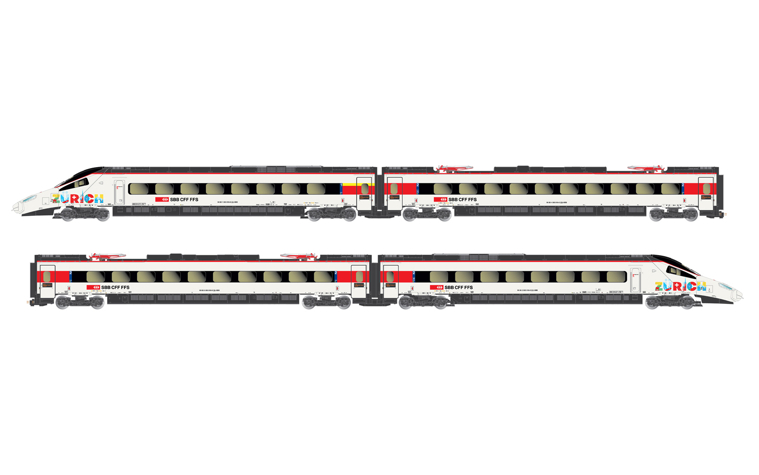 HL1680 SBB, 4-unit base set EMU RABe 503 018 "Astoro", "ECE 190 München ...