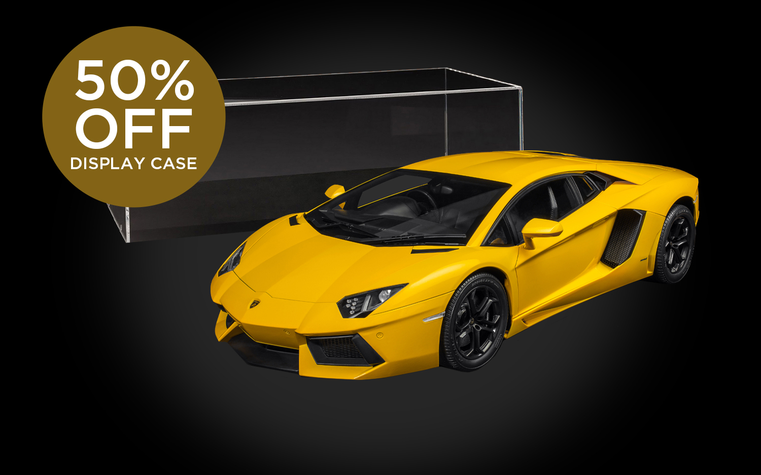 BUNDLEP01 Lamborghini Aventador & Display Case