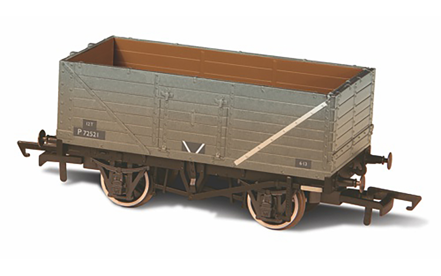 OR76MW7015B BR grey wagon 7 Plank Wagon Weathered P72521