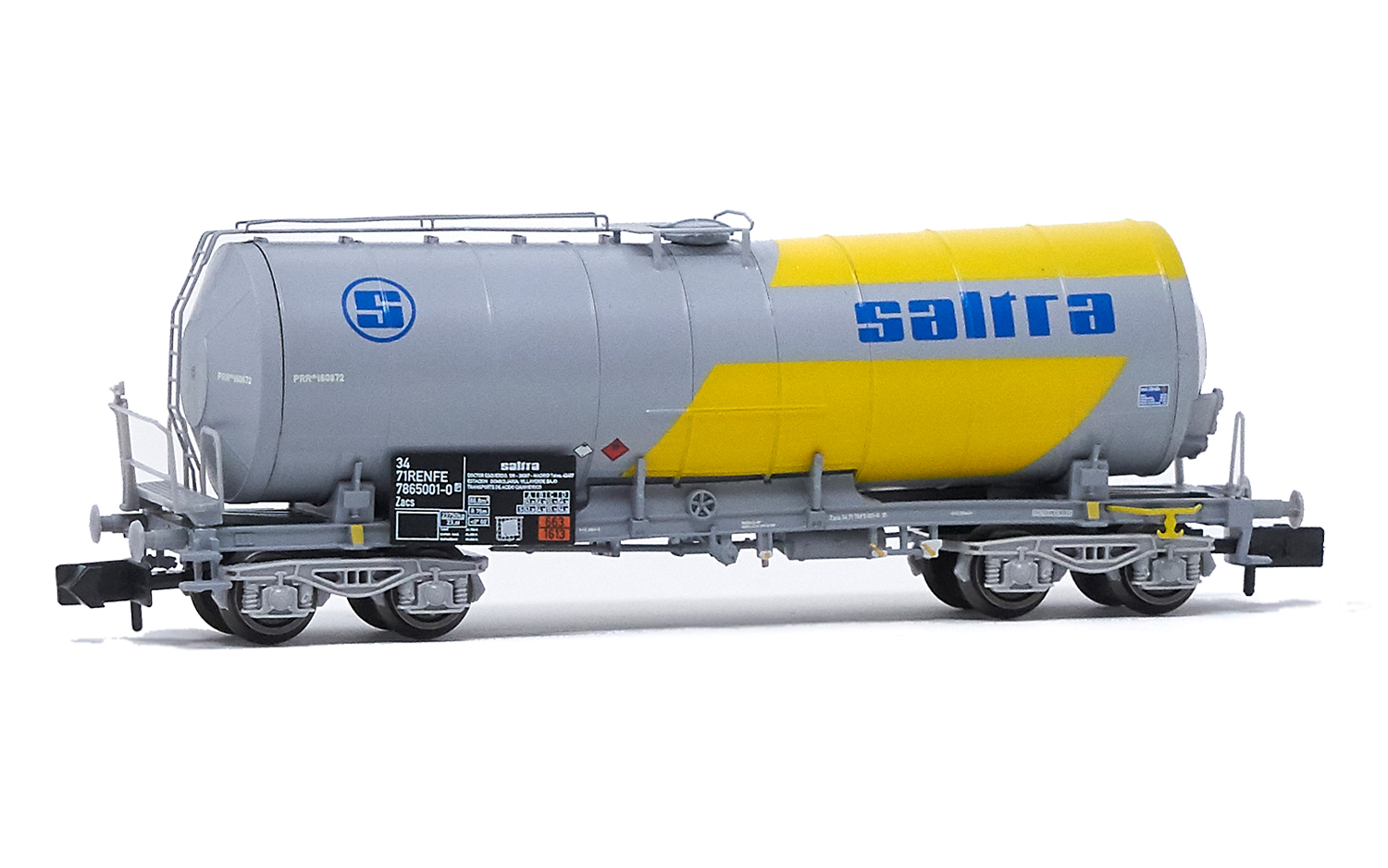 HN6628 RENFE, 4-axle isolated tank wagon SALTRA for the transport of ...