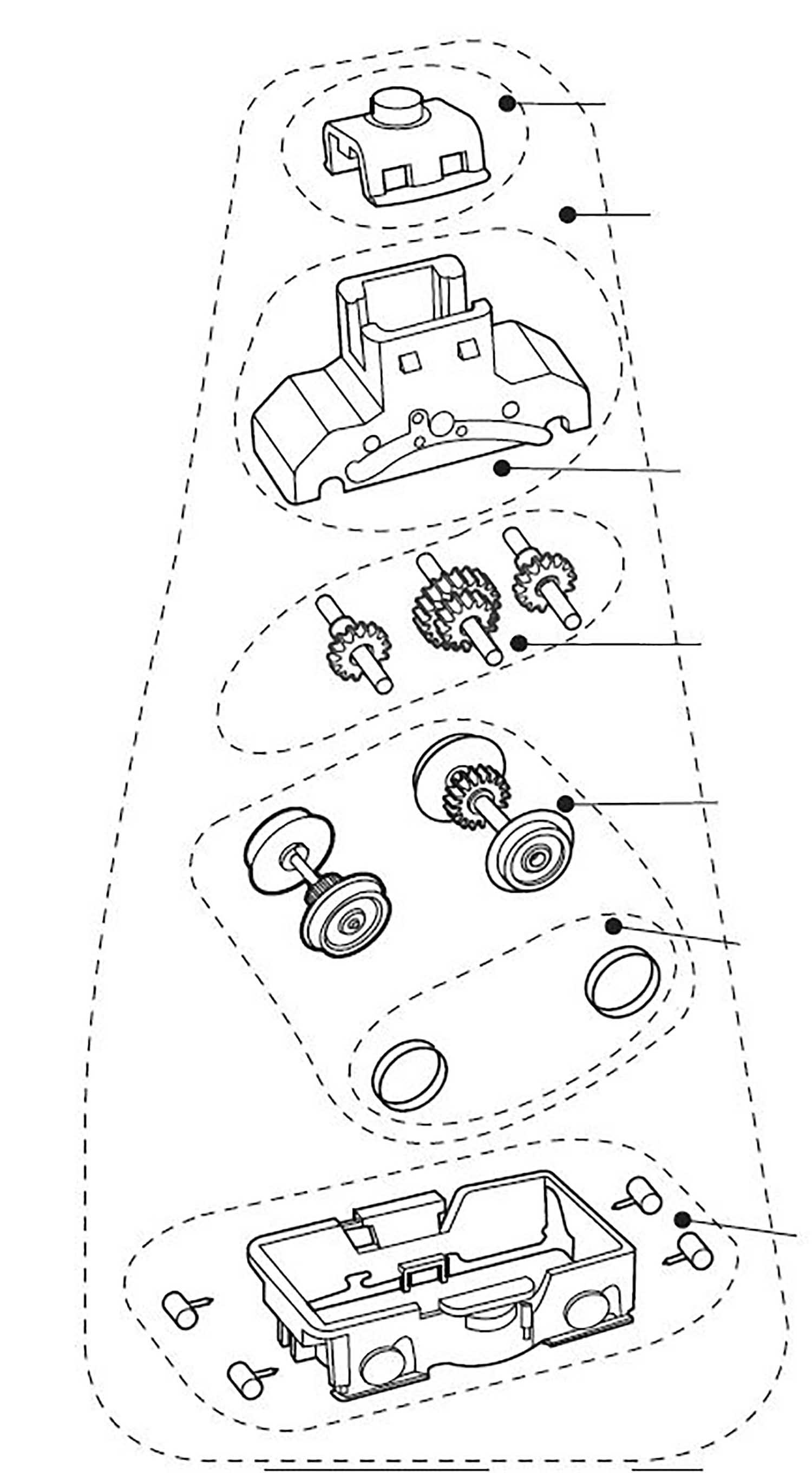 HR2374/19 Driven bogie, complete