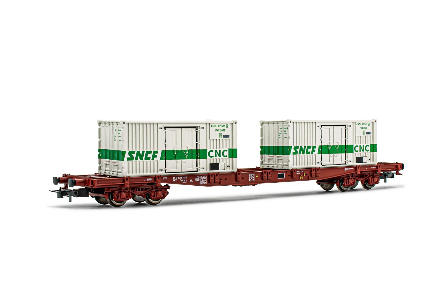 HJ6195 Jouef (H0 1:87), SNCF, container wagon S68, loaded with 2 x 20ft ...