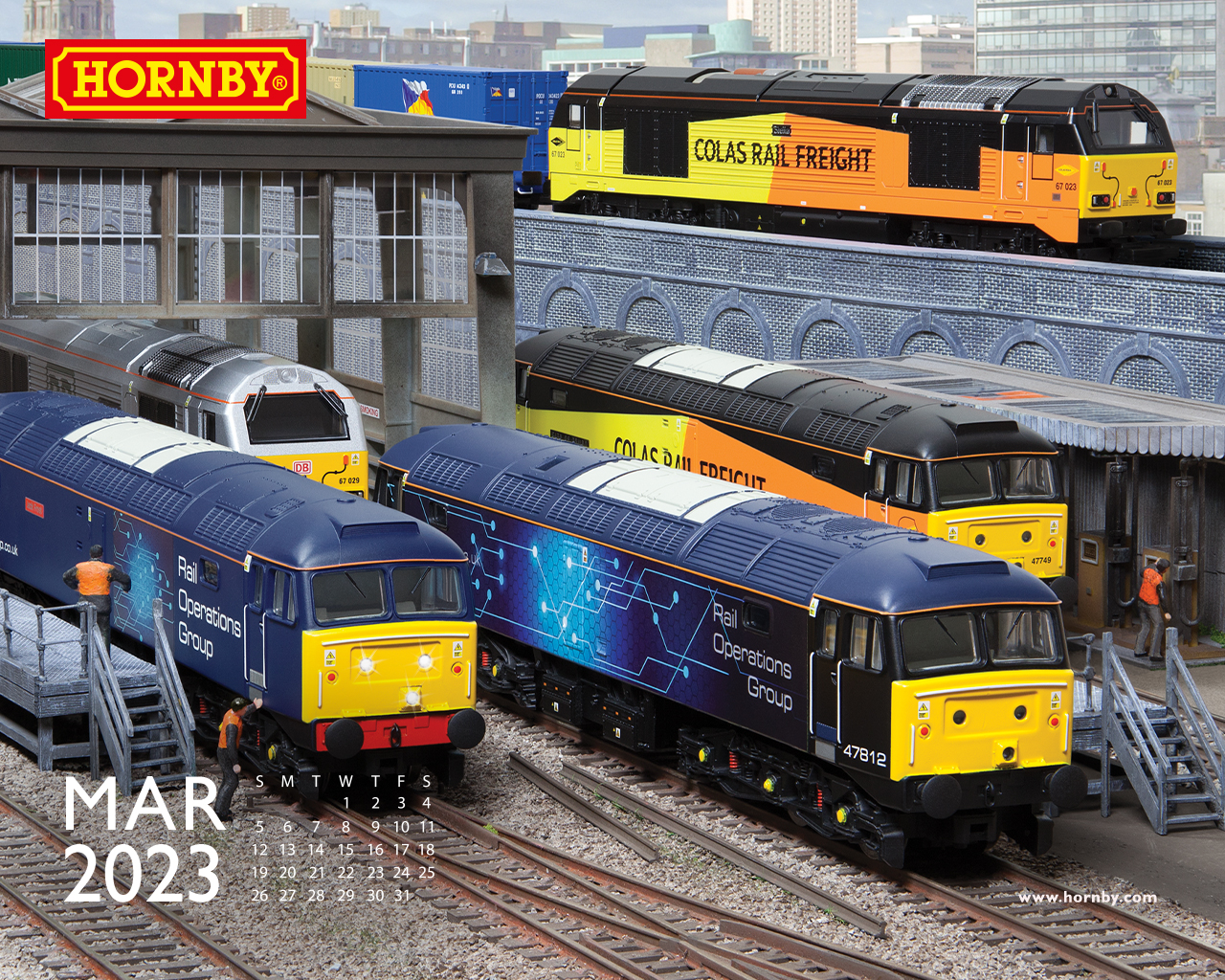 March 2023 Desktop Calendar :: Hornby Hobbies