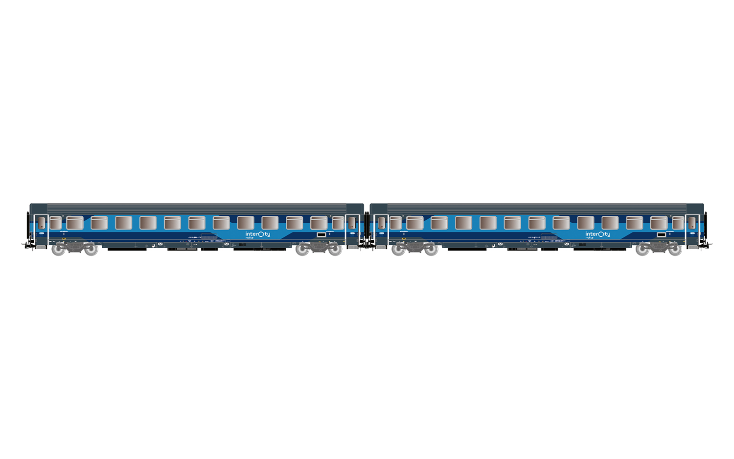 HR4408 FS, 2-unit set of Z1 coches rebuilt, new Intercity Notte livery ...