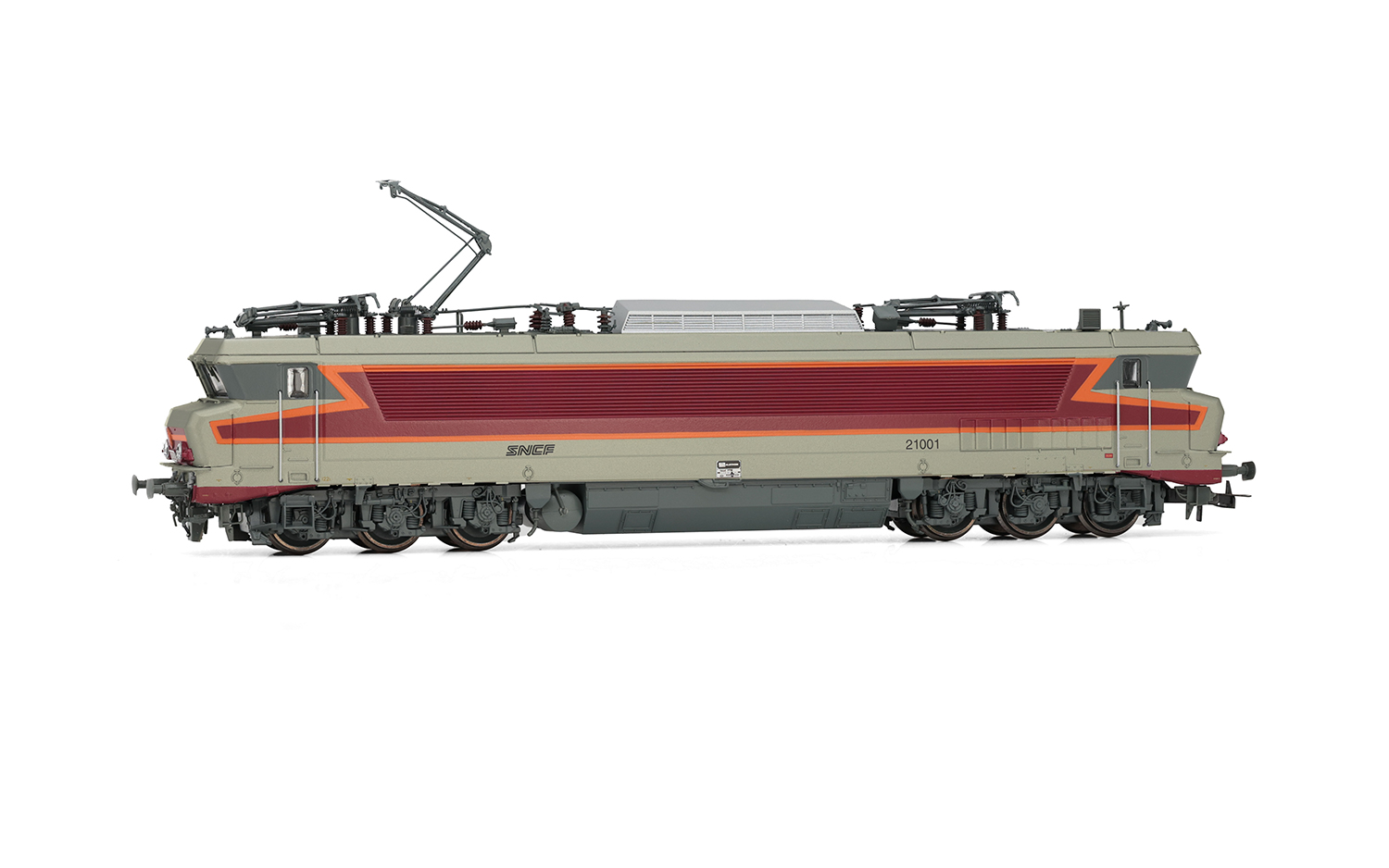 HJ2454 SNCF, CC 21001 in red-grey livery with logo nuille, ep. IV
