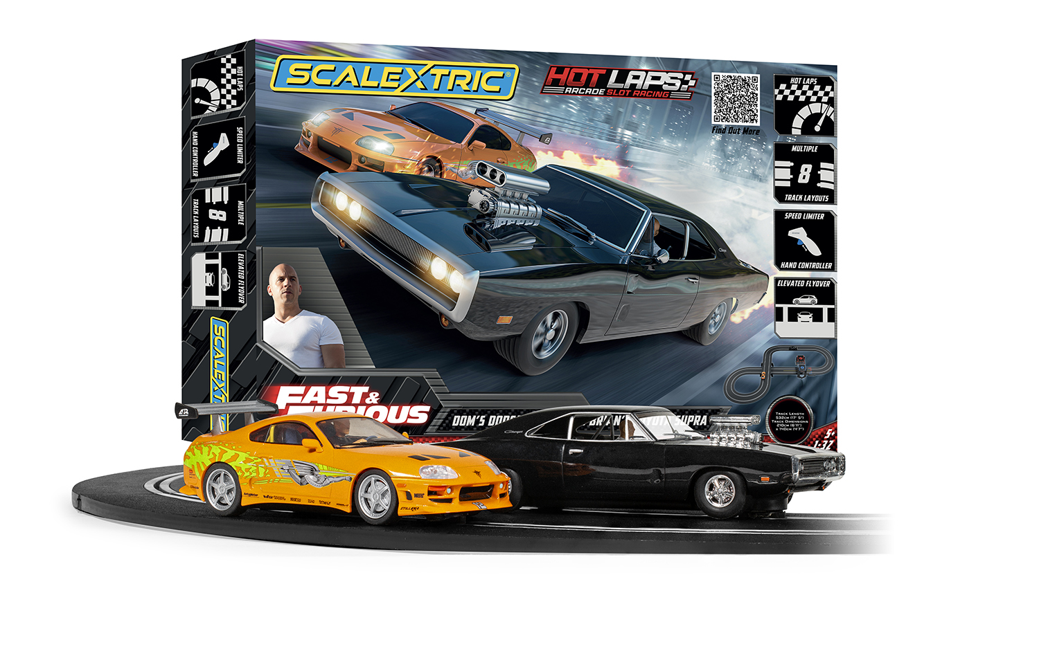 C1458M Scalextric Fast and Furious Hot Laps Race Set