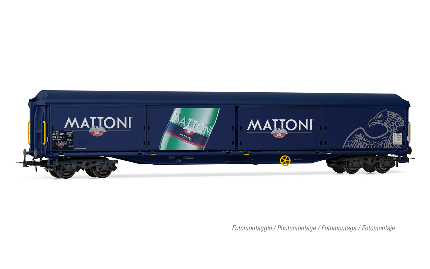 HR6651 CH-AHD, 4-axle sliding-walls wagon type Habils-vy, "MATTONI ...