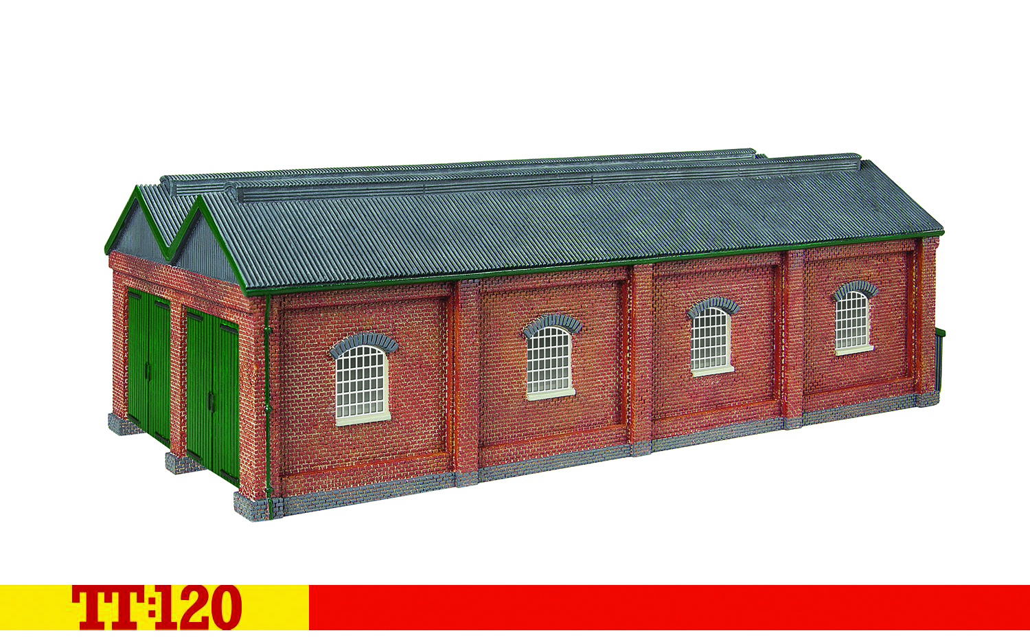 TT9019 Double Engine Shed - Red Brick Collection