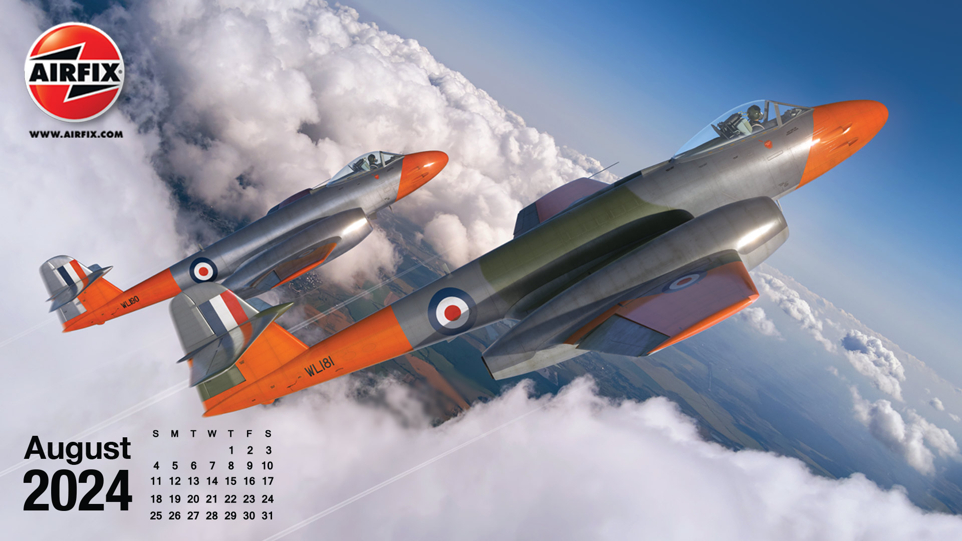 August 2024 Desktop Calendar :: Hornby Hobbies