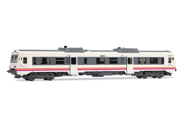 HE2505 RENFE, diesel railcar 9-596-006-7 "Tamagotchi" white livery, ep ...