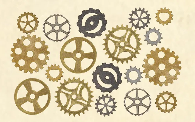 BL8008 Steampunk Clock Cogs Pack