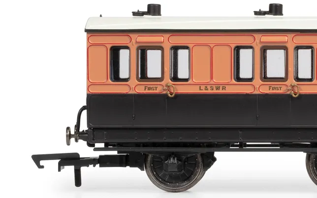 R40289 LSWR, 6 Wheel Coach, 1st Class, 490 - Era 2