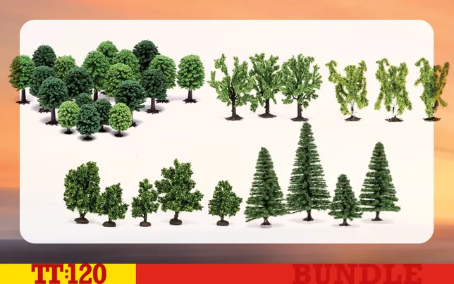 BUNDLEH24 Hornby TT:120 Club Tree Bundle (TT:120 Landscape Pack 1)