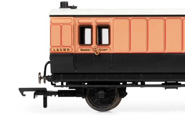 R40295 LSWR, 4 Wheel Coach, Passenger Brake, 82 - Era 2