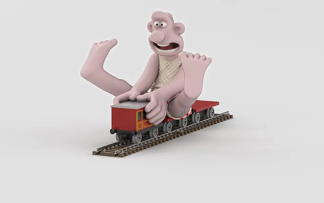 BUNDLEC09 Wallace & Gromit - The Wrong Trousers - Train Set Chase