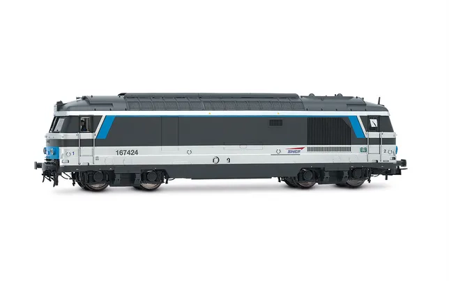HJ2447 SNCF, diesel locomotive BB 167424, "Multiservice" livery, ep. VI
