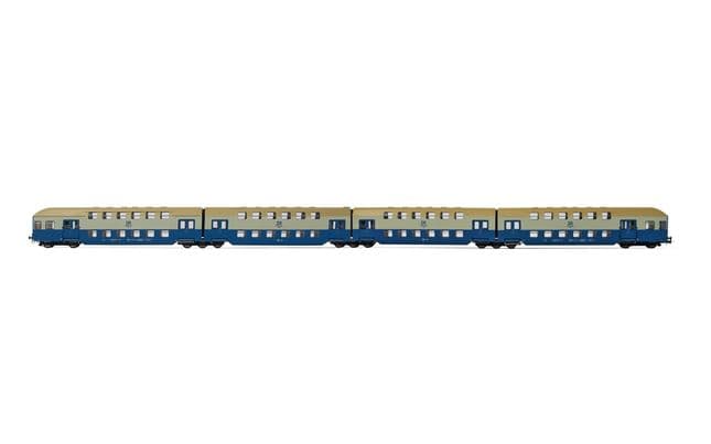 HR4371 DR, 4-unit double decker coach without control cabin, blue/light ...