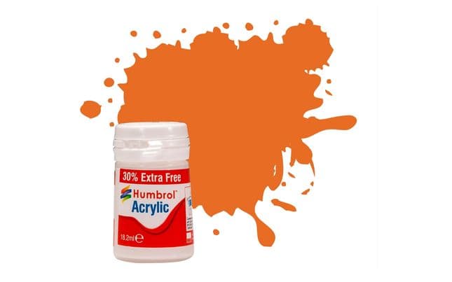 AB0018EP 18 Orange Gloss - 14ml Acrylic Paint - Plus 30%