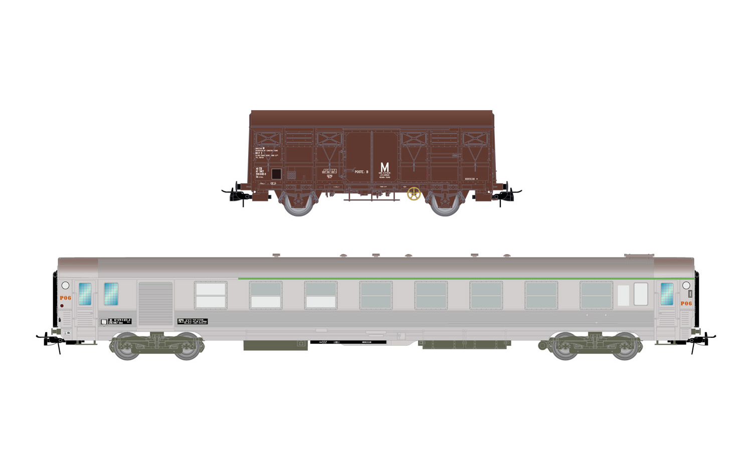HJ4183 SNCF, 2-unit set, maintenance train, including 1 x DEV Inox ...