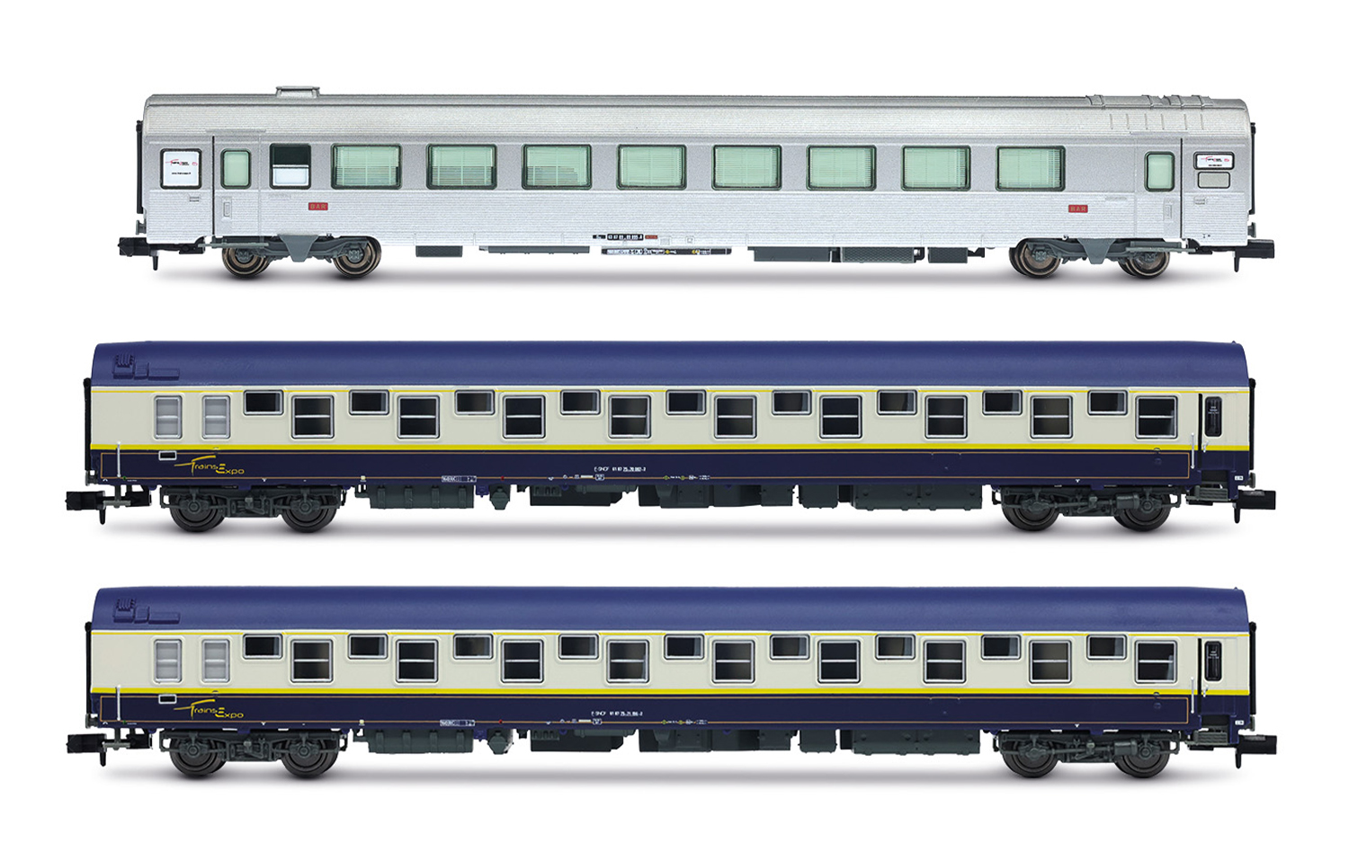 HN4474 SNCF, 3-unit pack "Train Expo", set 1, 2 x T2 sleeping coach ...