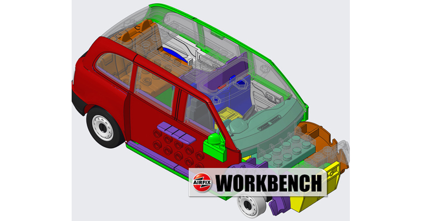 New Airfix London Black Cab model kit for the Quickbuild range