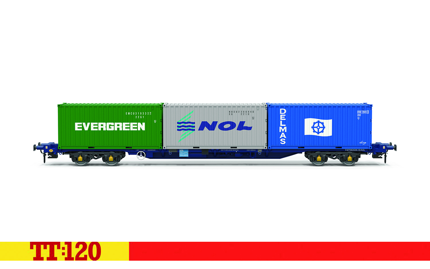 TT6032 Touax KFA Container Wagon with 3x20 Containers