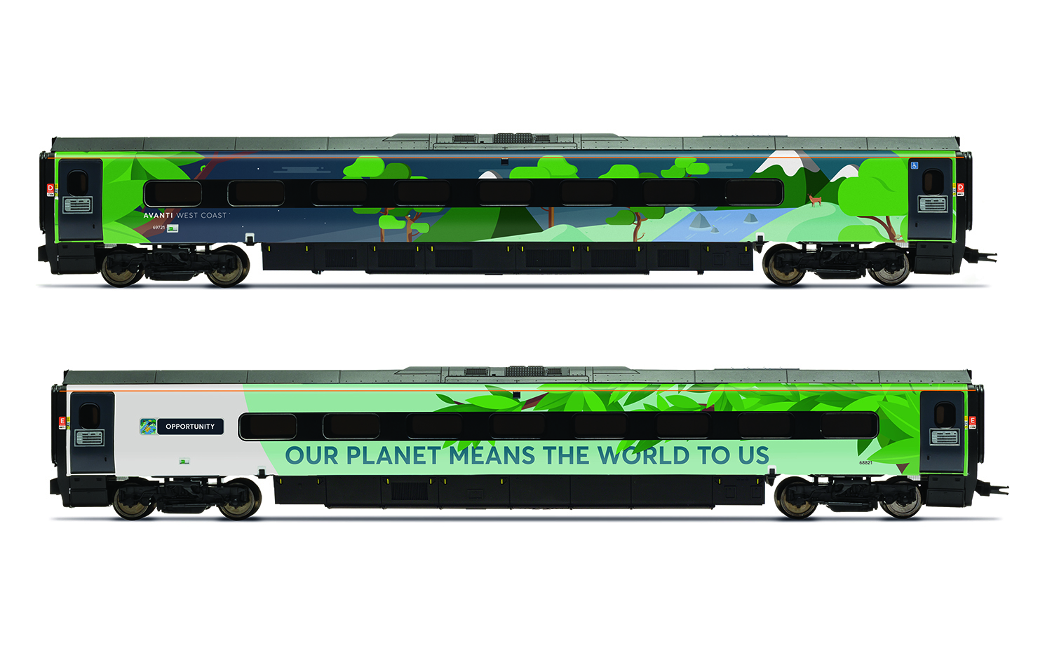 R40482 Avanti West Coast - Class 390 - 'Climate change' livery - Coach ...