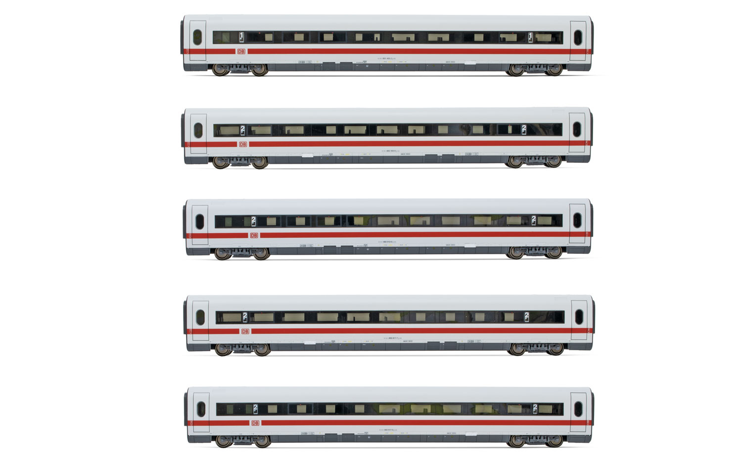 HL4683 DB, 5-unit set of additional coaches ICE 1 BR 401, white/red ...