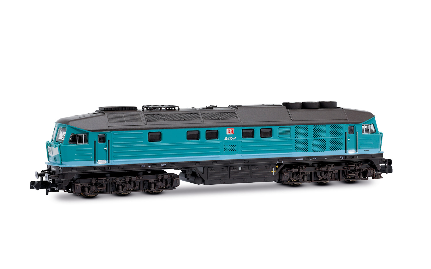 HN2657 DB AG, diesel-electric locomotive 234 304-4, mint green livery ...