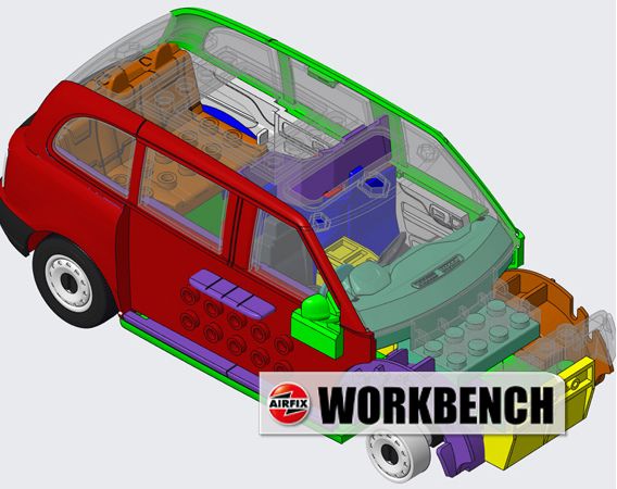 New Airfix London Black Cab model kit for the Quickbuild range